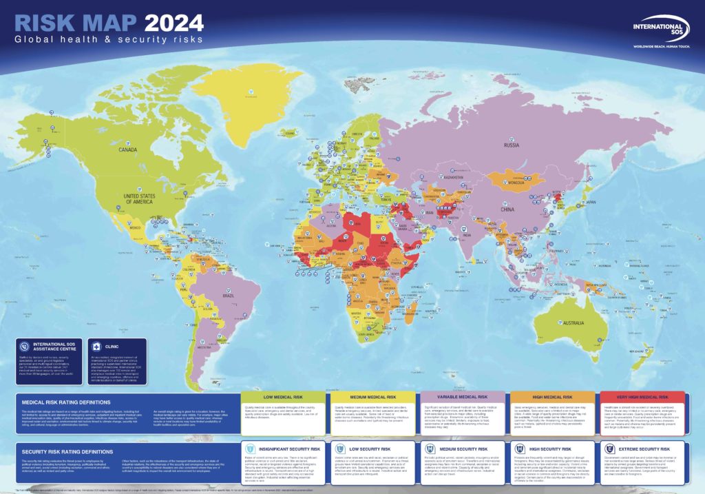 Risk Map 2024 di International SOS: nel 2024 cresce minaccia del ...